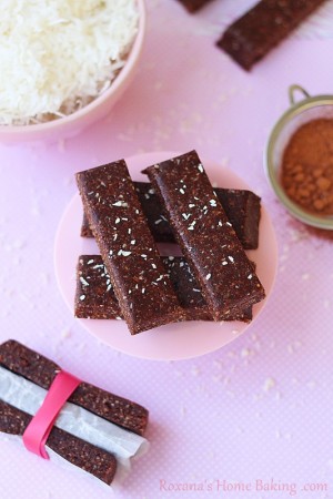 Homemade chocolate coconut chew bars - a trEATs affair