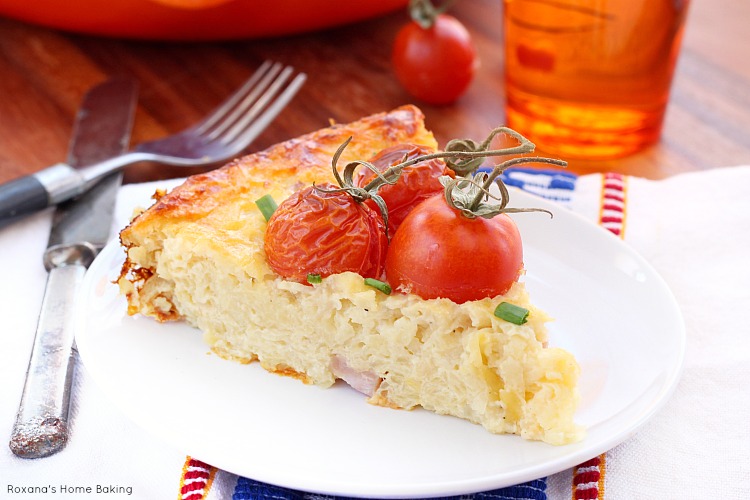 Lightened up loaded potato and cheese frittata recipe