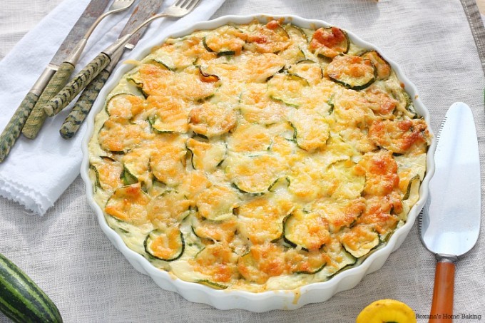 Crustless zucchini quiche recipe