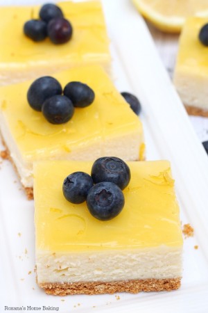 Double lemon cheesecake bars recipe