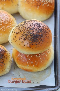 Homemade burger buns with step by step video